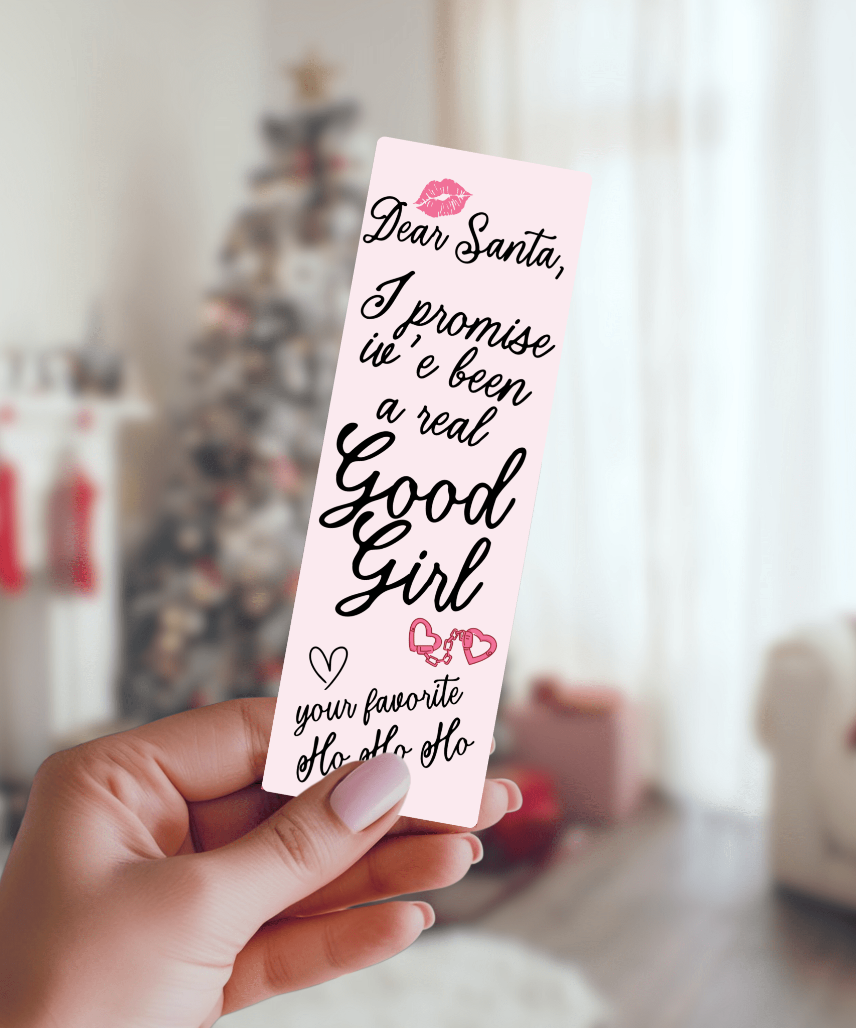 Pink Christmas Collage Bookmark - Awfullynerdy.co – Awfullynerdy.co