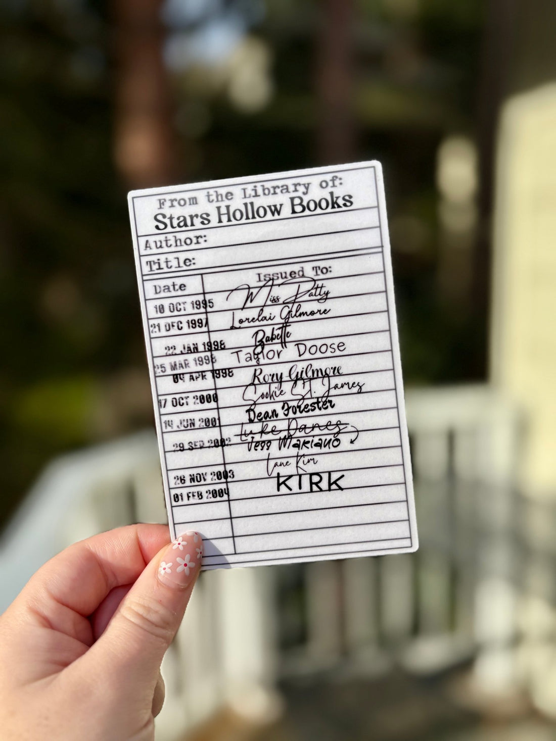 Gilmore Girls Inspired Library Borrow Card Bookmark - Awfullynerdy.co ...
