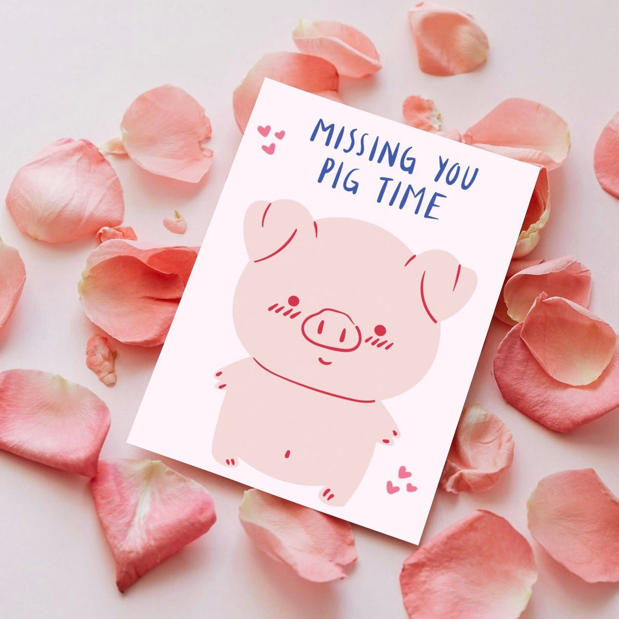Missing You Pig Time Greeting Card - Awfullynerdy.co – Awfullynerdy.co