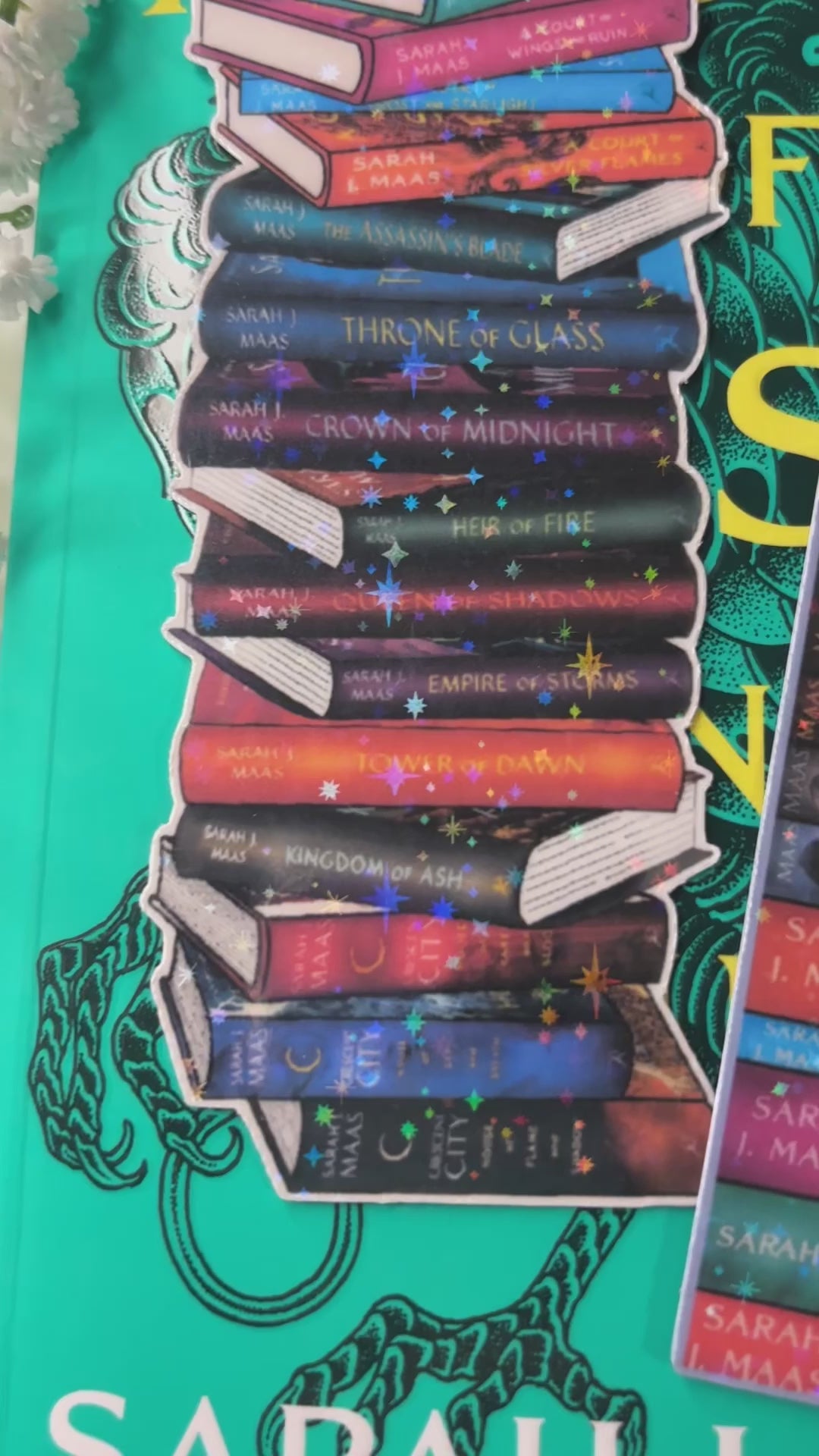 SJM Books Bookstack Cardstock Bookmark - Awfullynerdy.co – Awfullynerdy.co