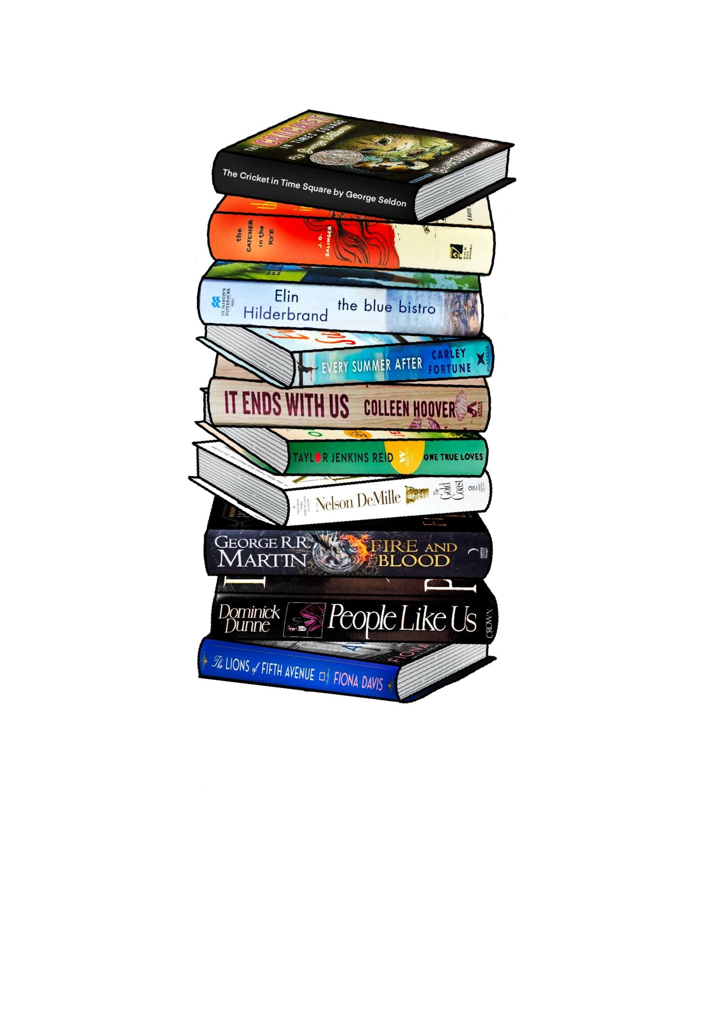 Custom Book Stack Sticker - Awfullynerdy.co – Awfullynerdy.co