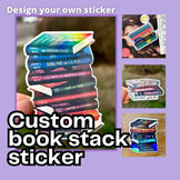 Custom Book Stack Sticker - Awfullynerdy.co – Awfullynerdy.co