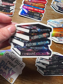 Custom Book Stack Sticker - Awfullynerdy.co – Awfullynerdy.co